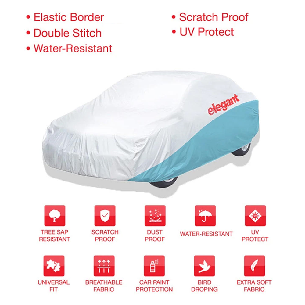 Elegant Car Body Cover WR White And Blue For Ford Aspire Elegant Auto Retail