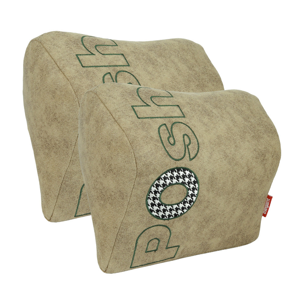 Elegant Posh Memory Foam Neck Rest D Support Pillow (Set of 2 ...