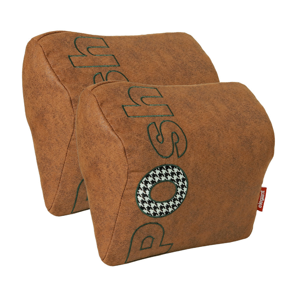 Elegant Posh Memory Foam Neck Rest D Support Pillow (Set of 2 ...