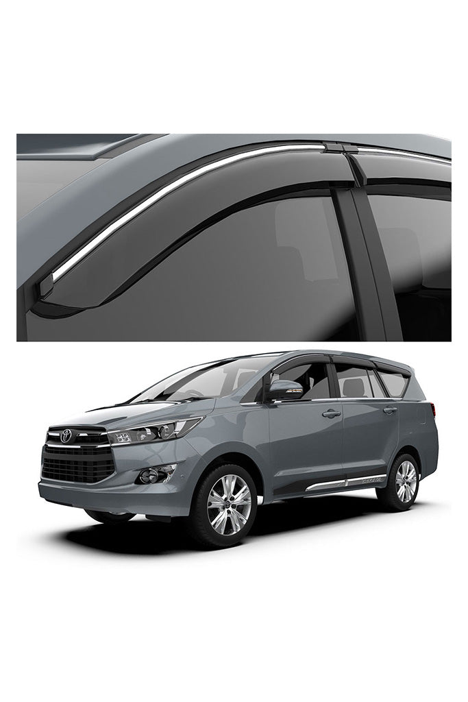 GFX Wind Door Visor Silver Line For Toyota Innova Crysta 2016 20 Online Elegant Auto Retail