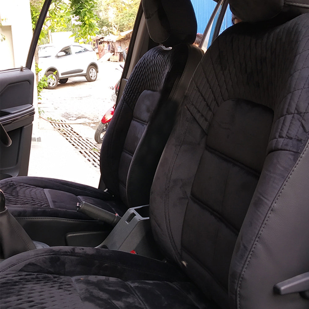 Veloba Crescent Velvet Fabric Car Seat Cover For Nissan Magnite ...