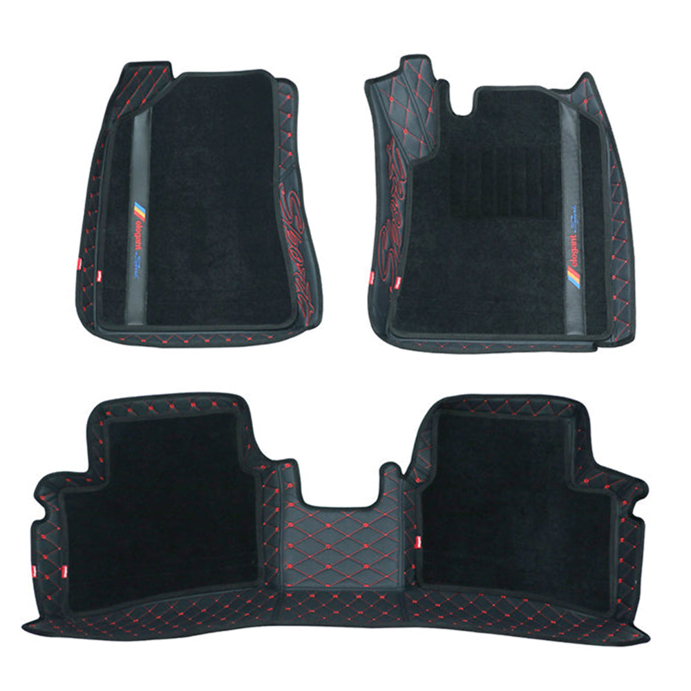 Elegant Black And Red Car Floor Mats Photos
